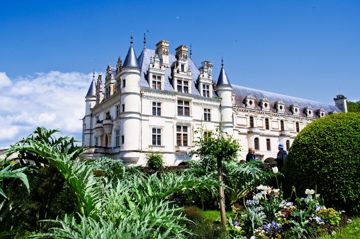 Chateau de Chenonceau surrounded by spring greenery