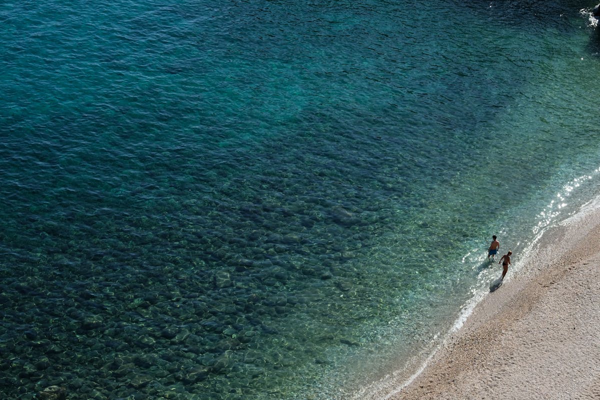 Turquoise water at Greek island beach