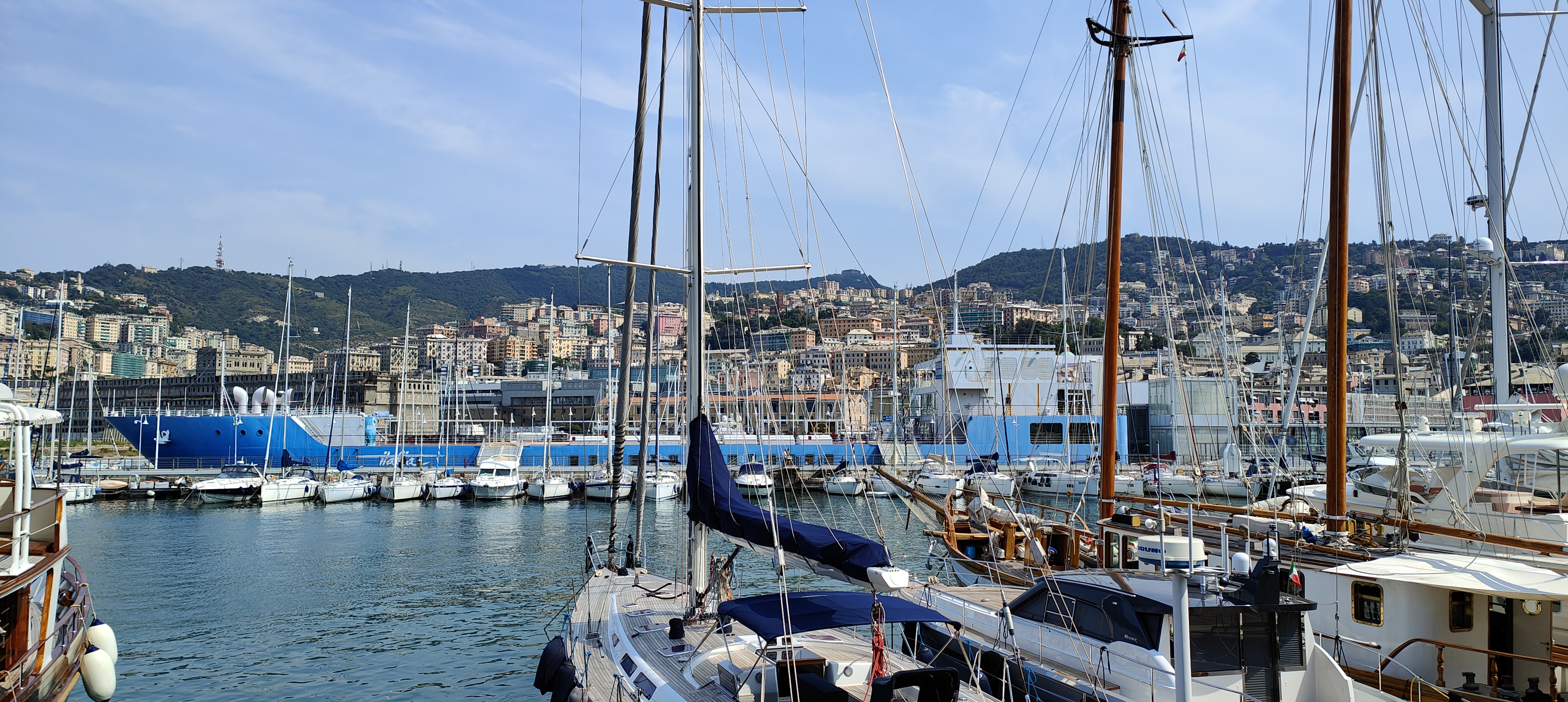 Exterior view of the Acquario di Genova building from the Porto Antico