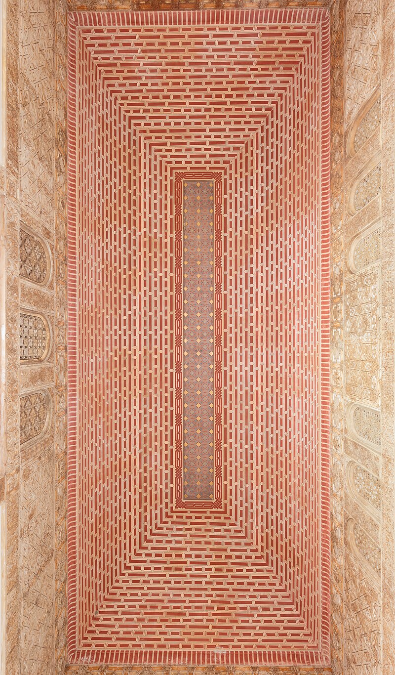 Tower and defensive walls of the Alcazaba fortress in Malaga