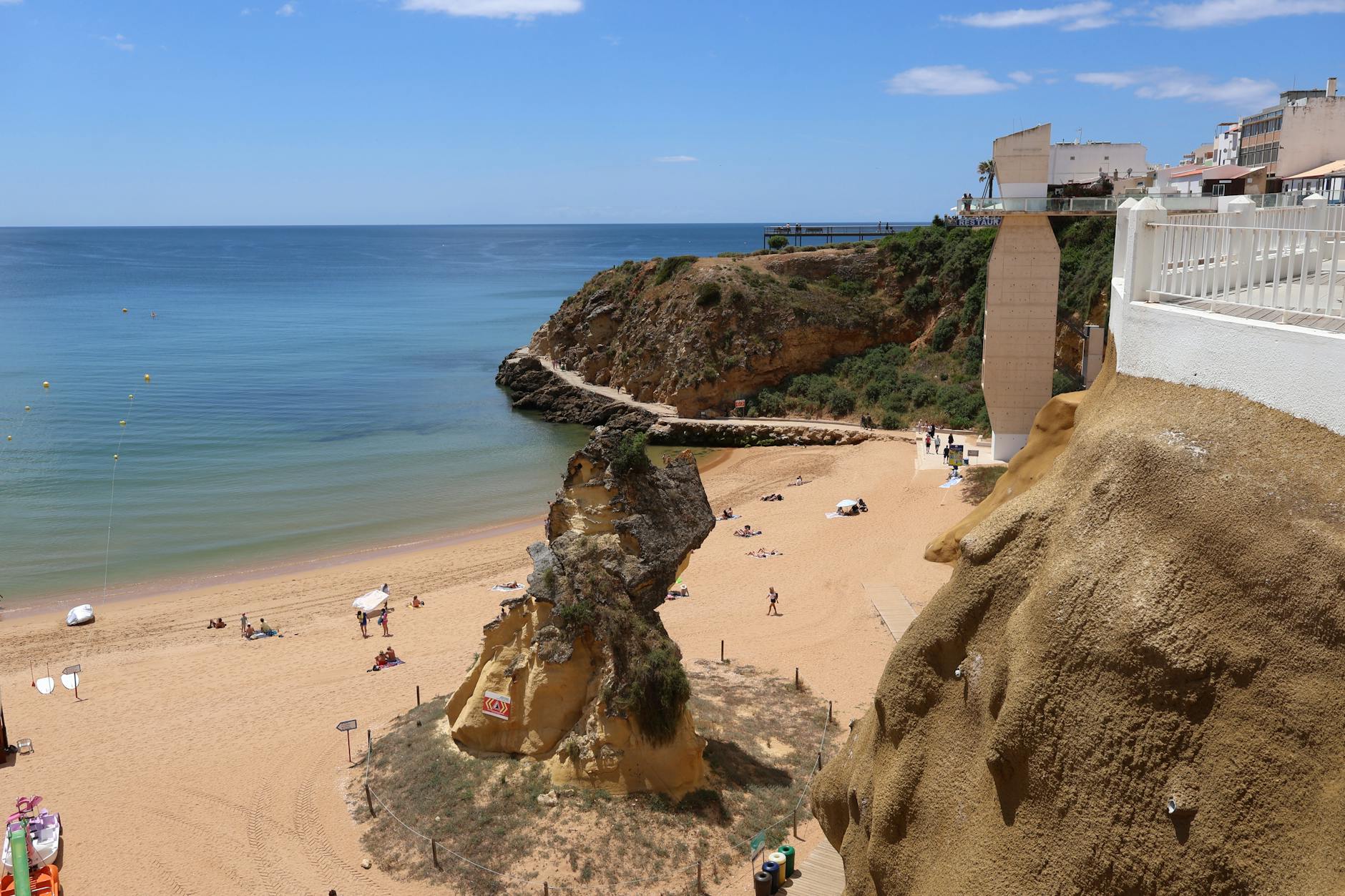 Beautiful beach with cliffs in the Algarve
