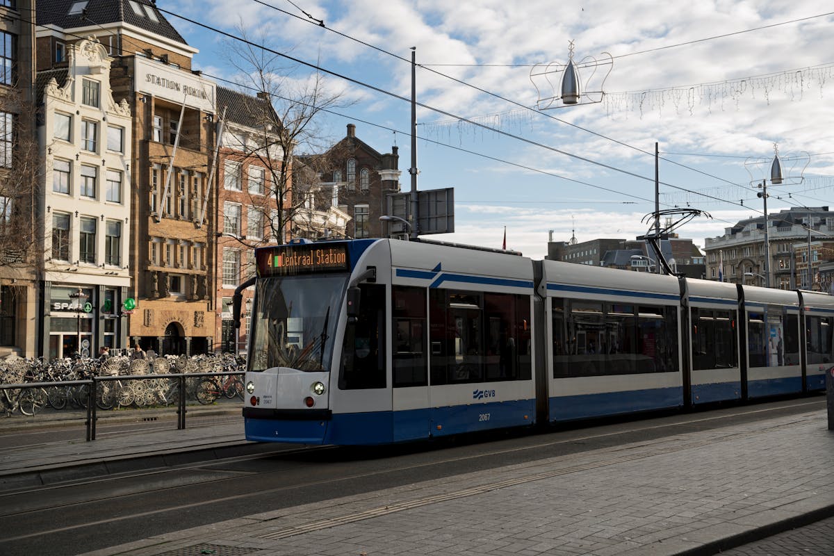 Amsterdam tram at Centraal Station