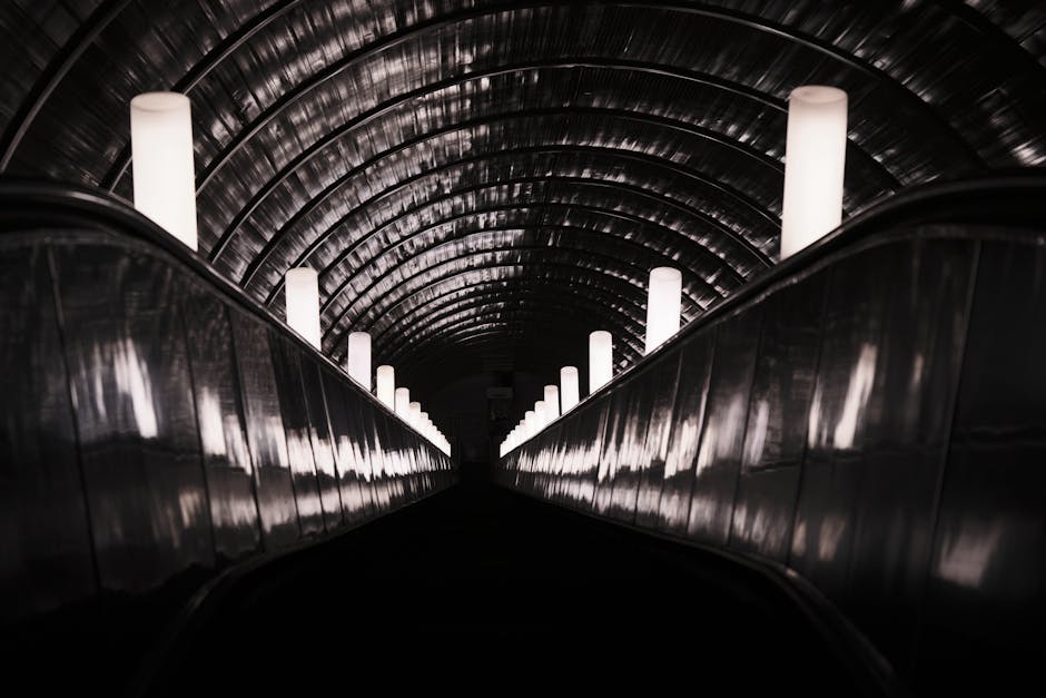 Escalator tube interior