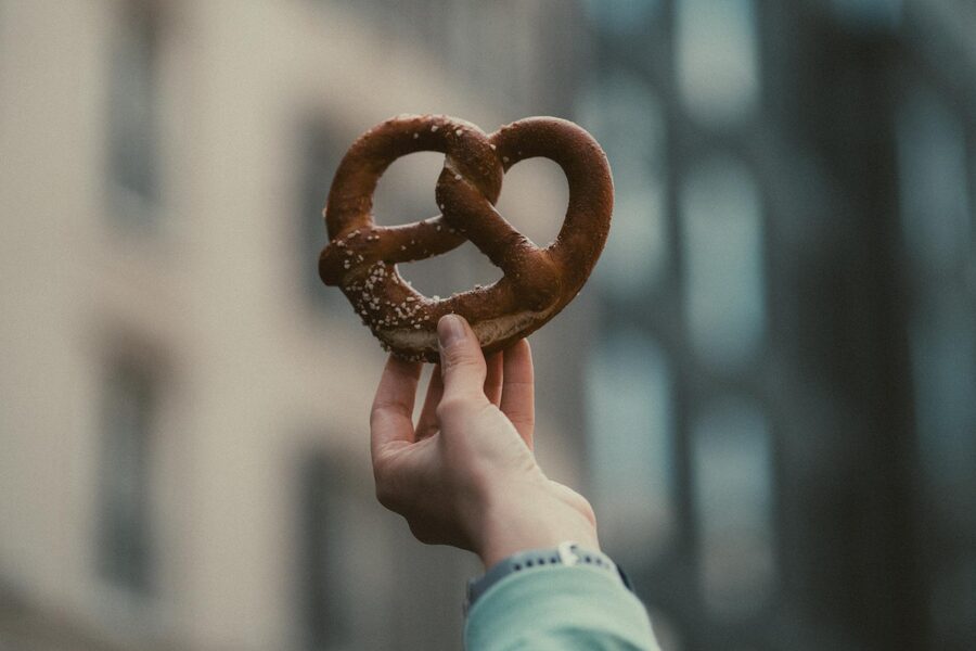 Austrian beer garden pretzel