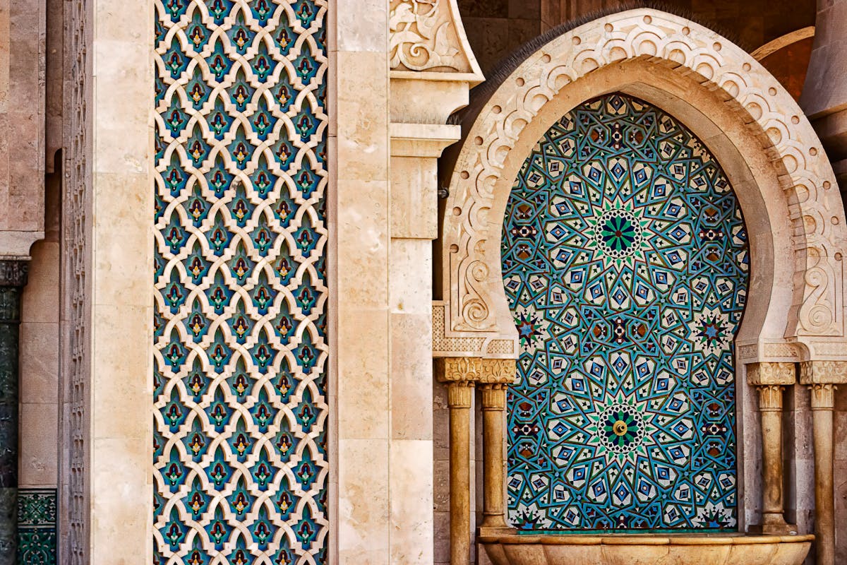 Historic decorative Moorish tile patterns