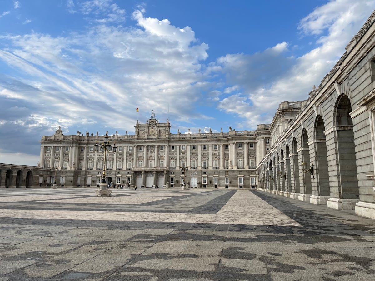 Royal Palace of Madrid under blue sky