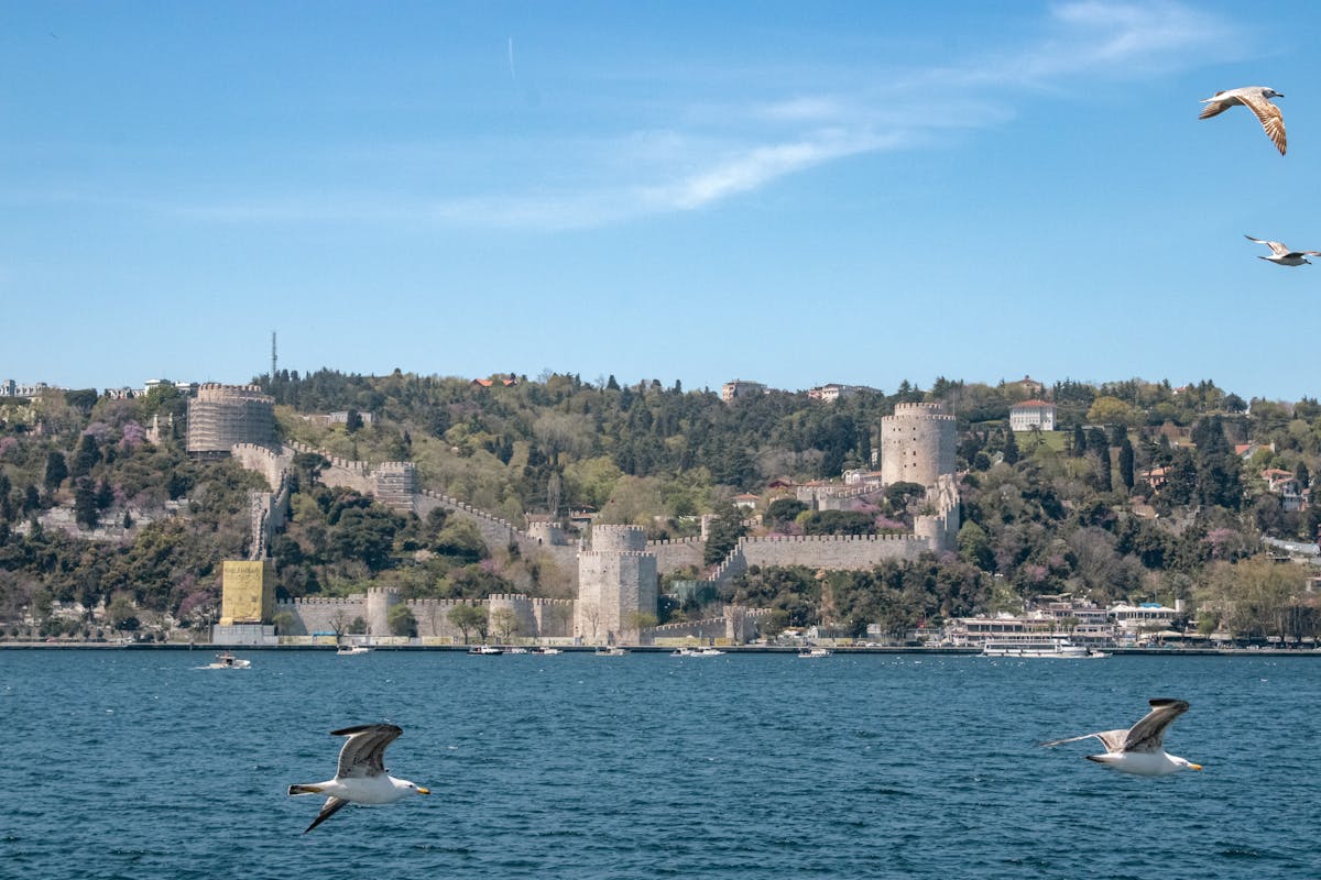Historic Rumeli Fortress along the Bosphorus strait in Istanbul Turkey