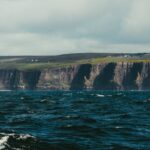 Breathtaking cliffs of Inishmore Aran Islands over the Atlantic Ocean