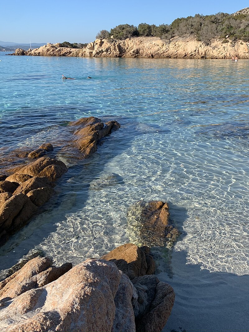 Turquoise water at Spargi island in La Maddalena Archipelago