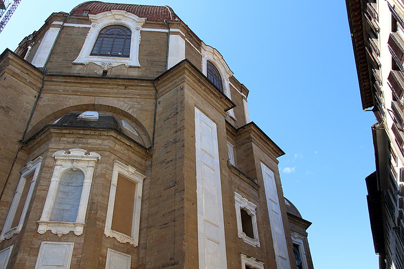 Piazza Madonna degli Aldobrandini in Florence showing the entrance to the Medici Chapels