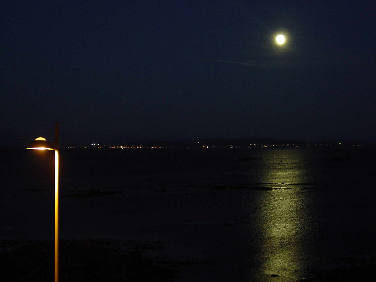 Panoramic view of the Ria de Arousa estuary in Galicia Spain