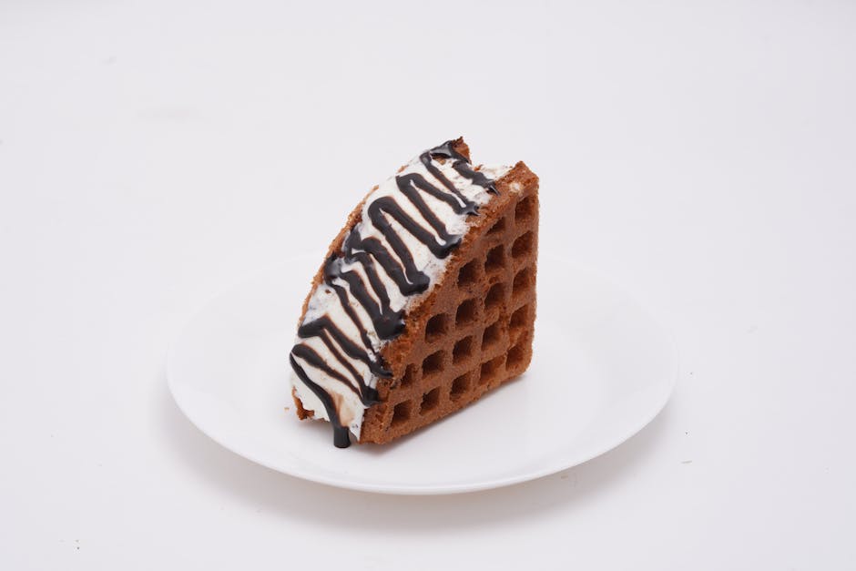 Belgian waffle with chocolate