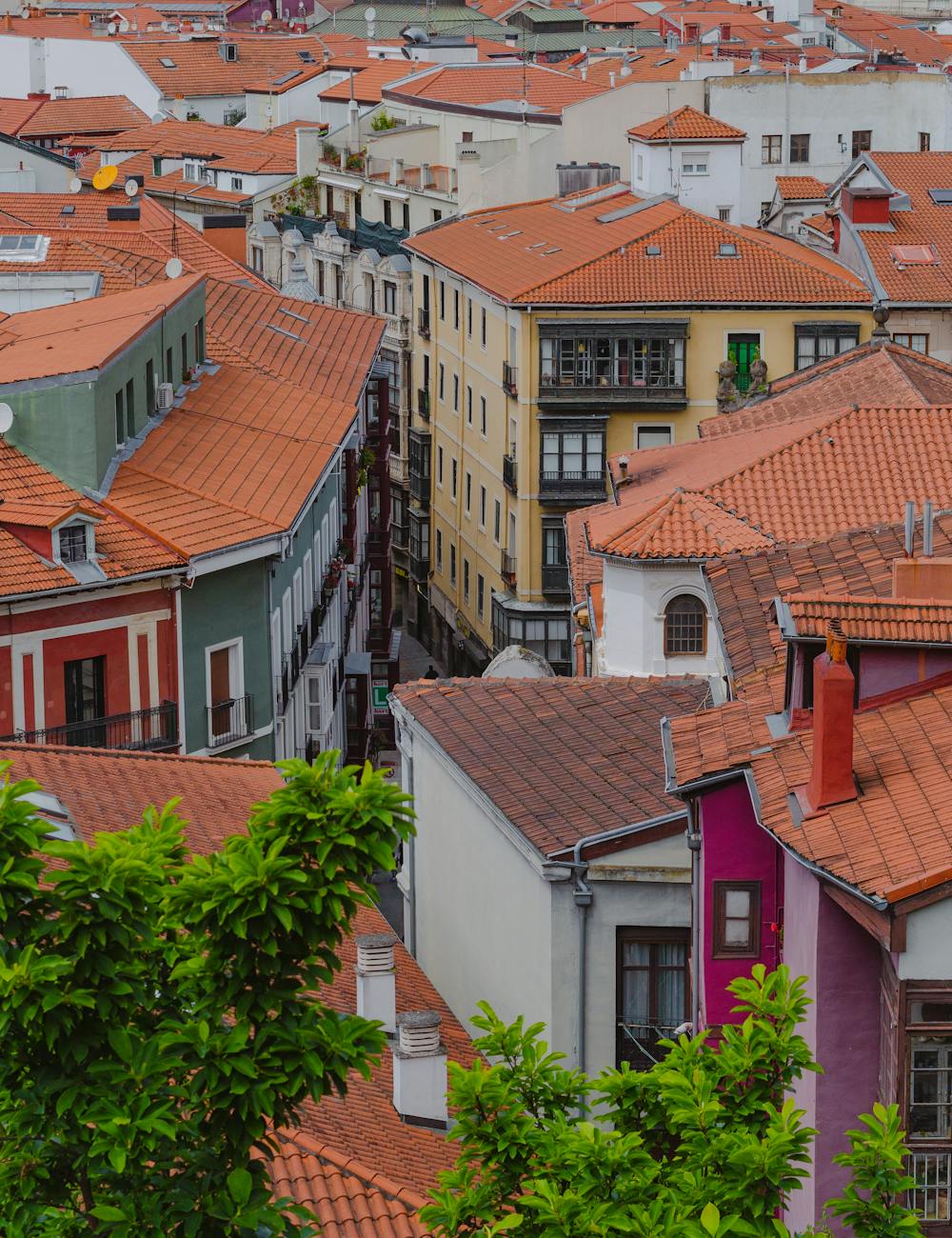 Narrow cobblestone streets of Bilbao's Casco Viejo old town lined with pintxos bars