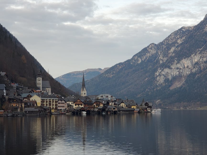 Train station across the lake from Hallstatt village