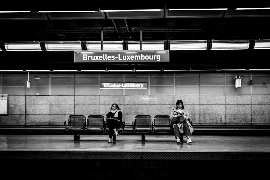 Brussels metro station