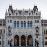 Hungarian Parliament building on the banks of the Danube in Budapest