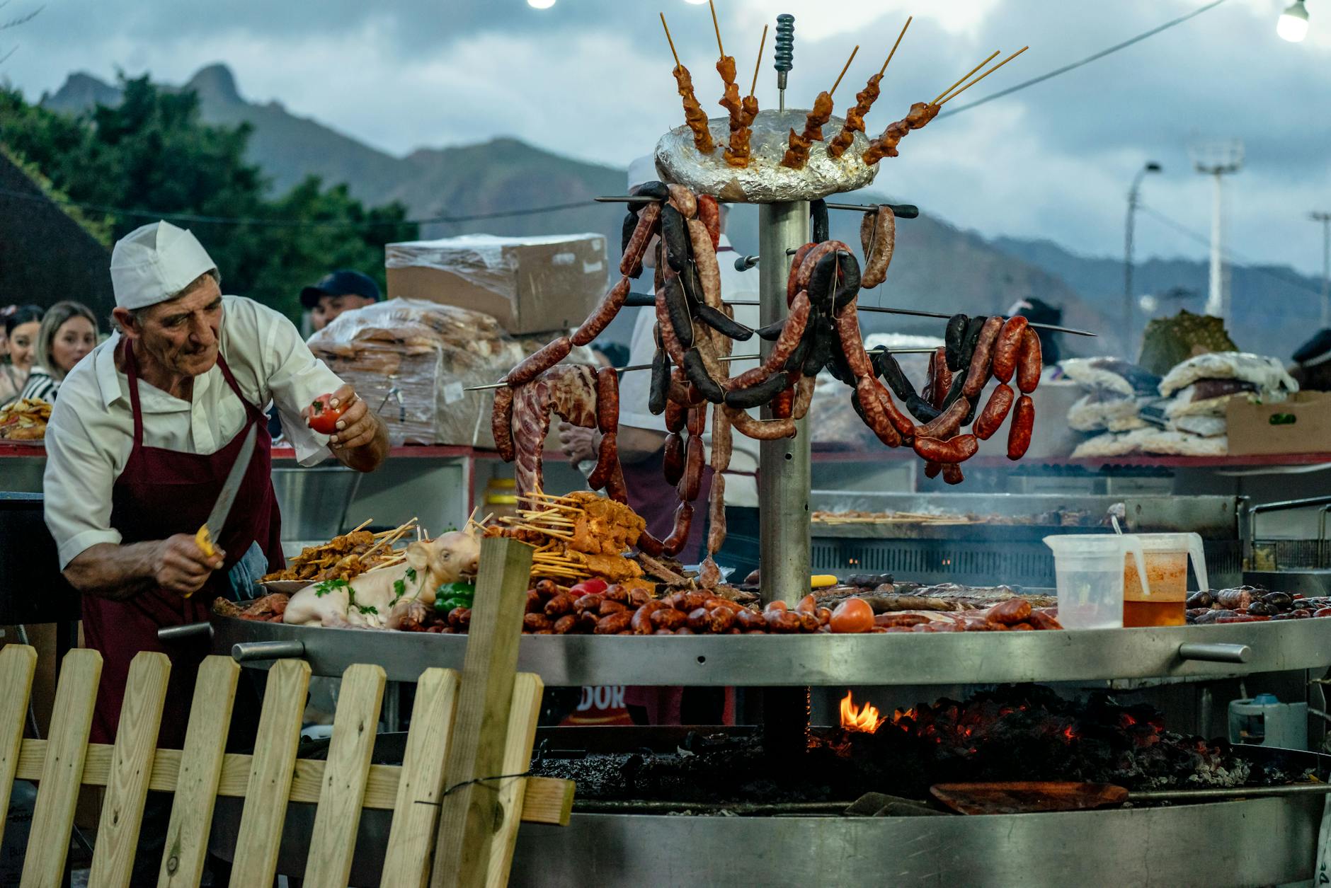 Canarian dinner served during Teide stargazing tour in Tenerife