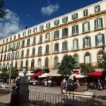 The exterior of Casa Natal de Picasso, Picasso birthplace museum, on Plaza de la Merced in Malaga