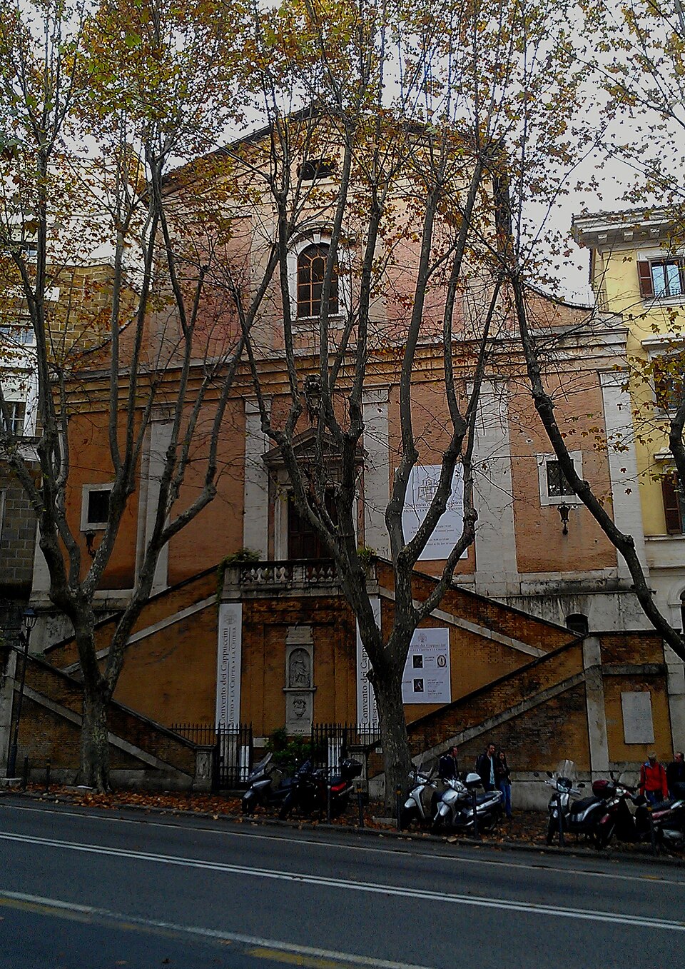 Exterior facade of Santa Maria della Concezione dei Cappuccini church in Rome