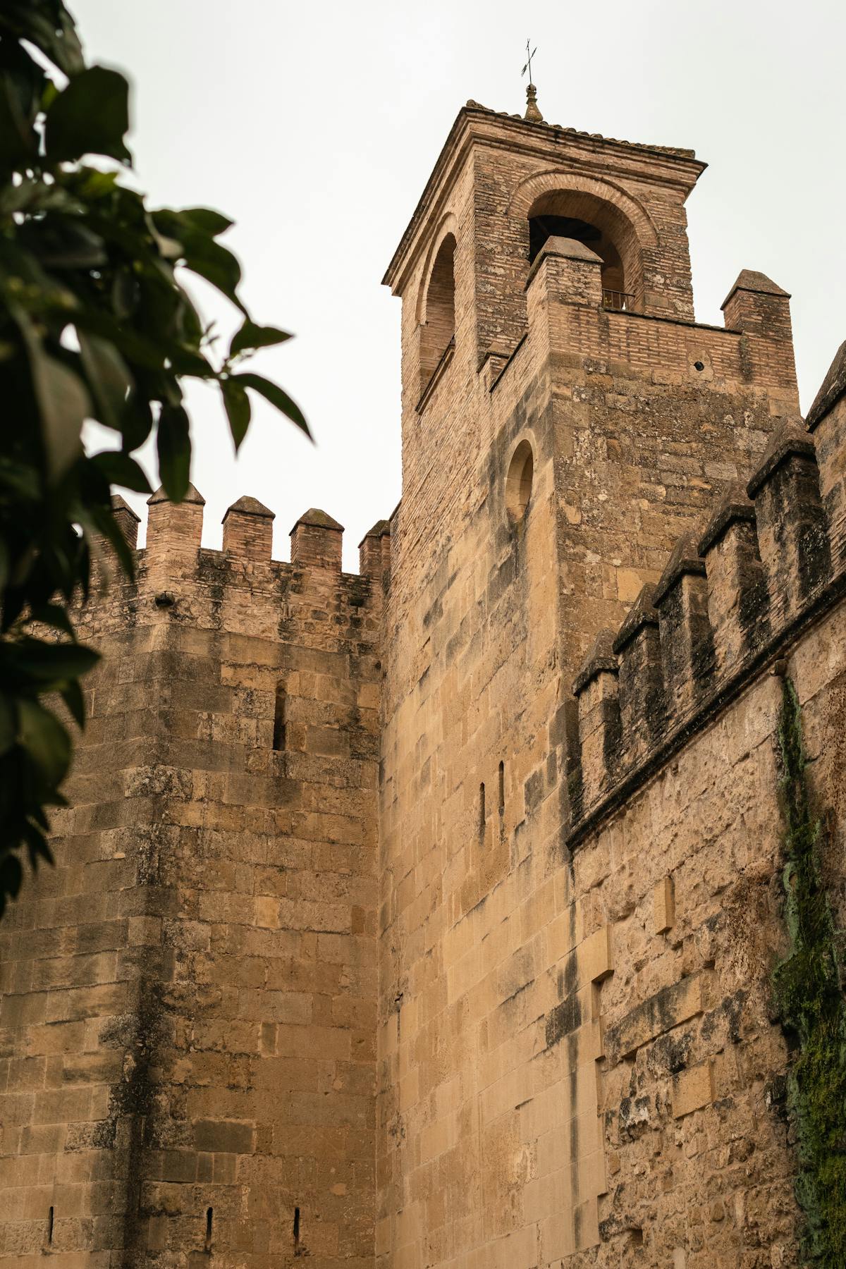Stone tower of Alcazar de los Reyes Cristianos in Cordoba