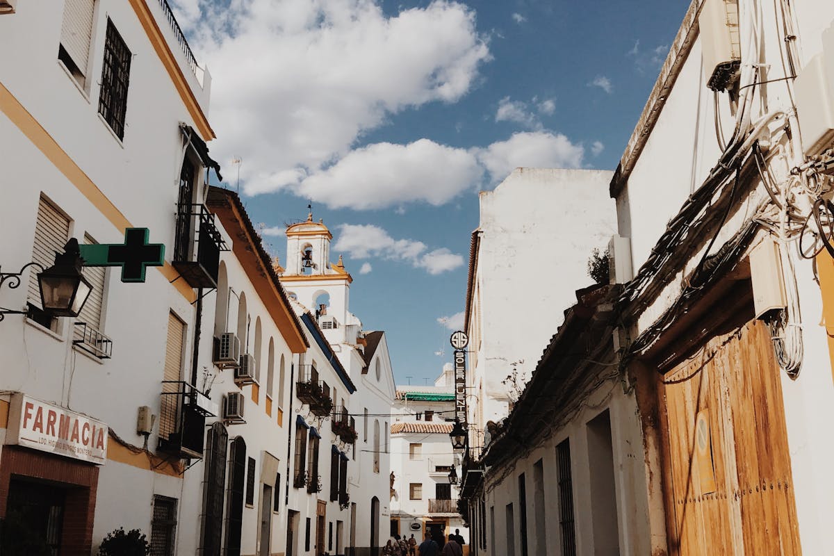 A picturesque alley in Cordoba with historic architecture