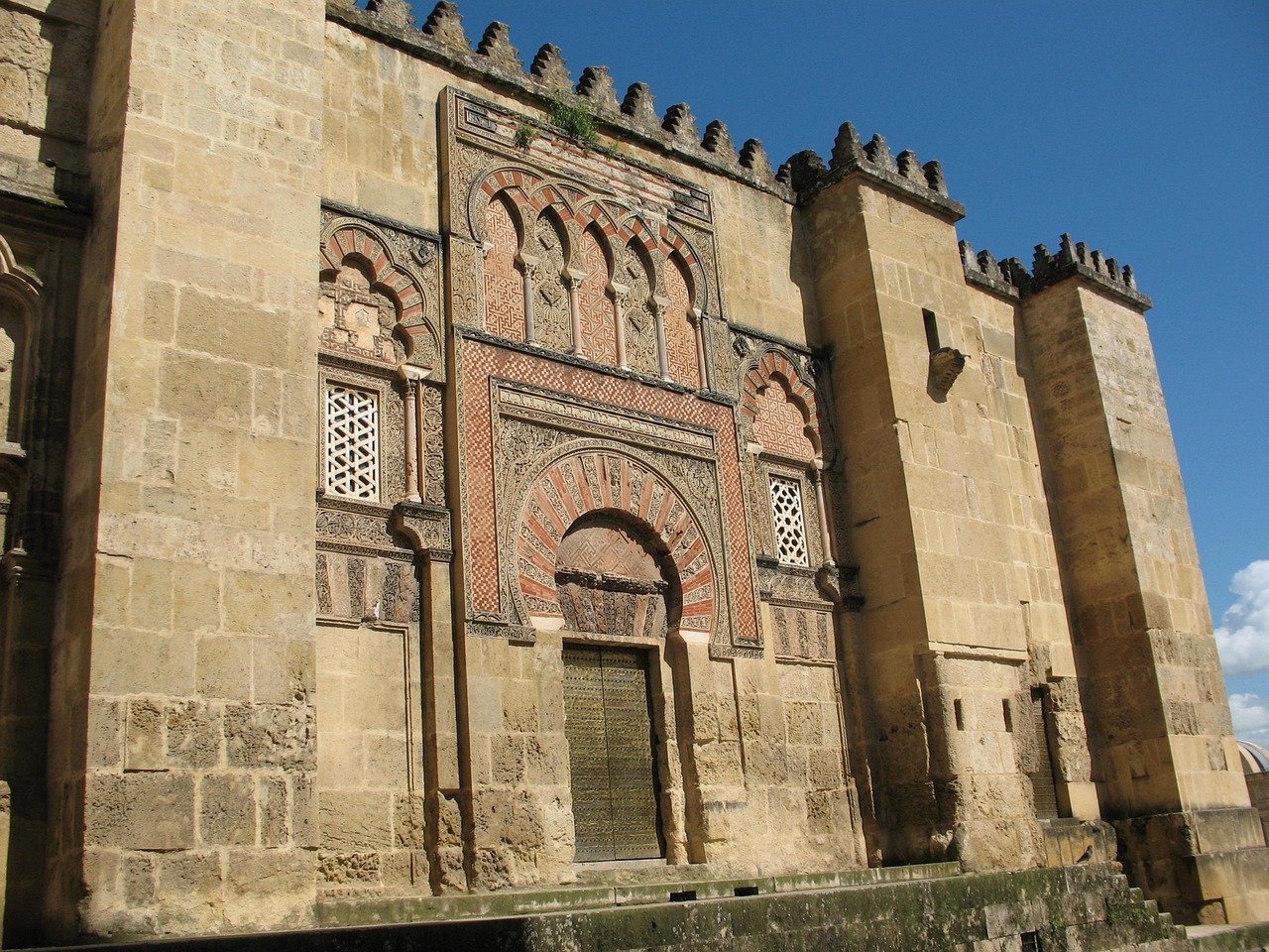 Intricate Moorish carved stonework detail from Cordoba