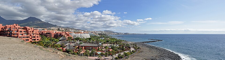 Resort buildings and coastline of Costa Adeje, Tenerife