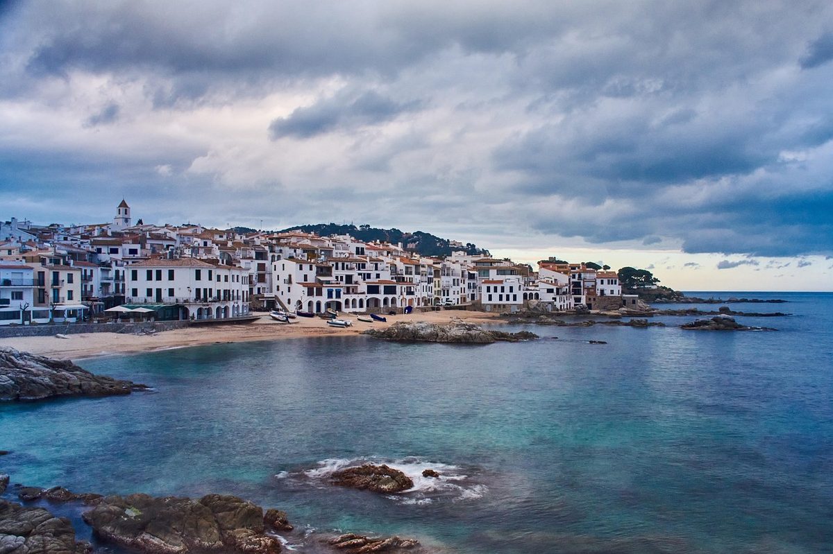 Mediterranean coastline near Cadaques with rocky cliffs and blue water