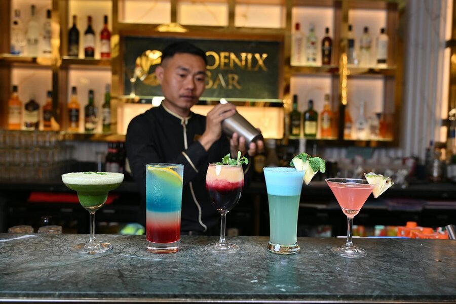 Craft cocktail in Budapest bar