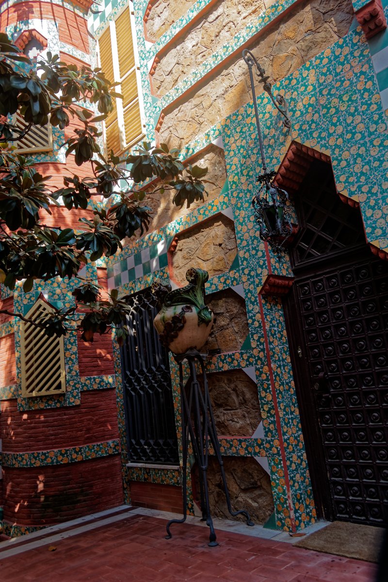 North view of Casa Vicens showing turret and decorative tiles