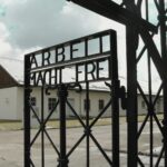 Entrance gate of Dachau concentration camp memorial