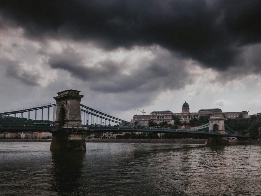 Budapest Chain Bridge on the Danube River