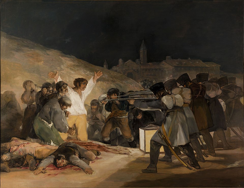 The Third of May 1808 painting by Francisco de Goya showing the execution of Spanish resistance fighters