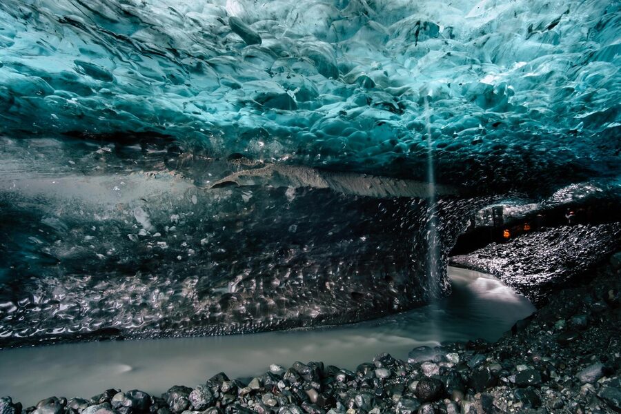 Explore the spellbinding ice caves of Iceland with stunning natural formations.