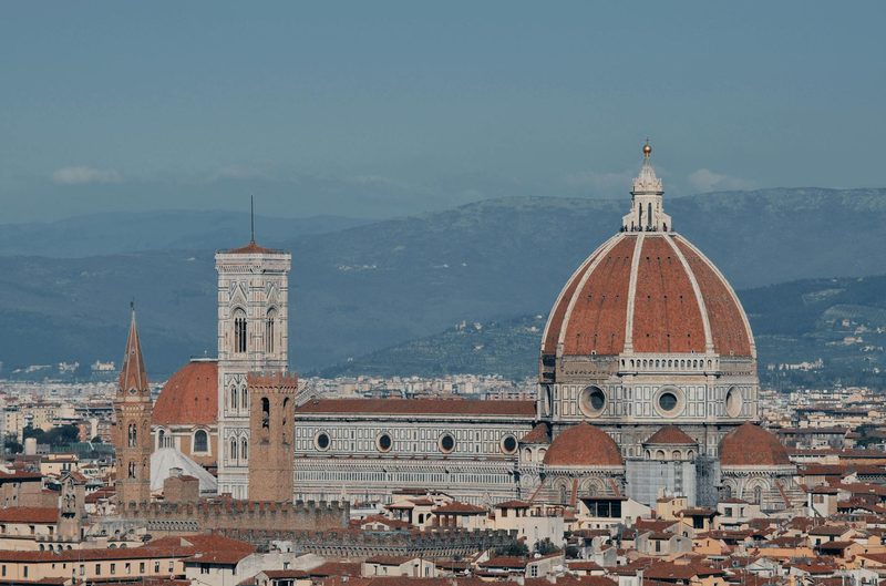Panoramic view of Florence showcasing the magnificent Duomo and Italian architecture