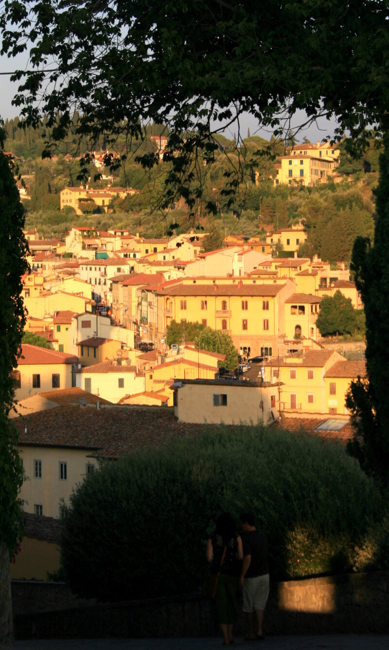 View of Fiesole hilltop town near Florence