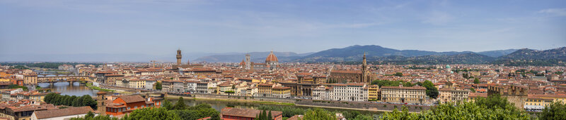 Wide panorama of Florence from Piazzale Michelangelo