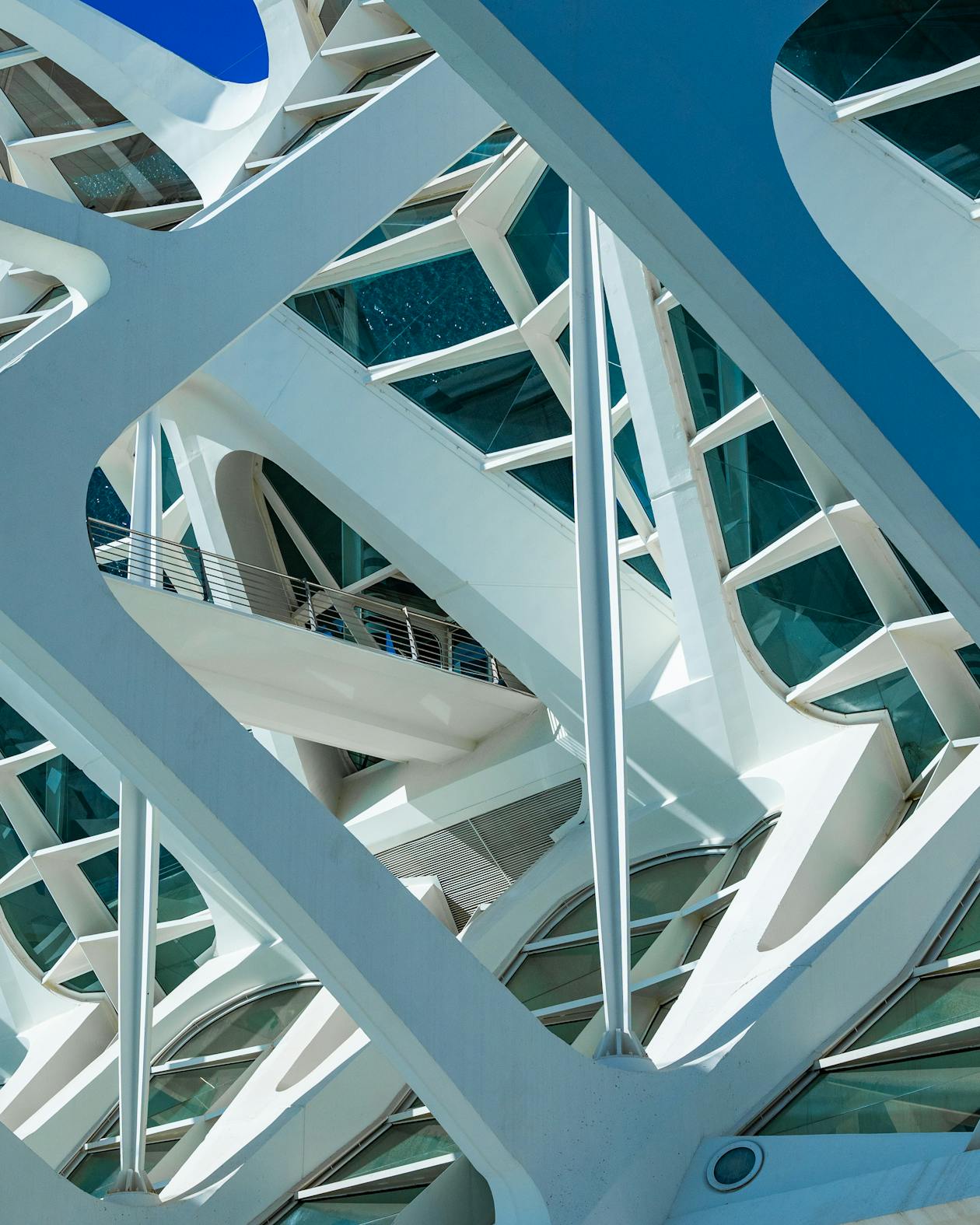 Geometric patterns in modern architecture in Valencia Spain