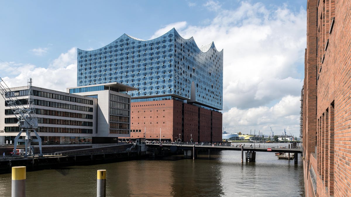 The Elbe Philharmonic Hall showcasing modern architecture from the Elbe River