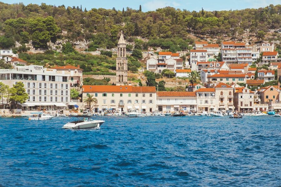 Hvar town's stone streets and historic coastal architecture
