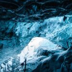 Inside an ice cave in an Icelandic glacier