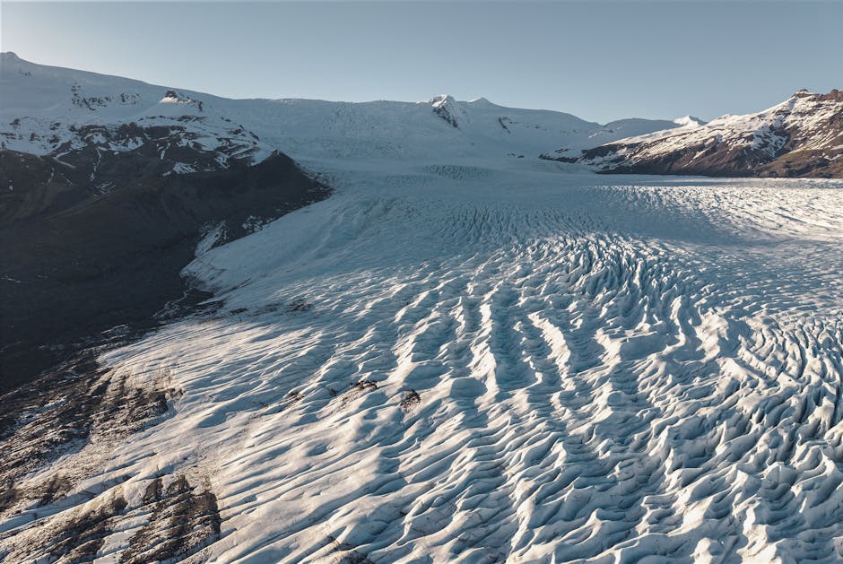 Vatnajokull glacier landscape in Iceland