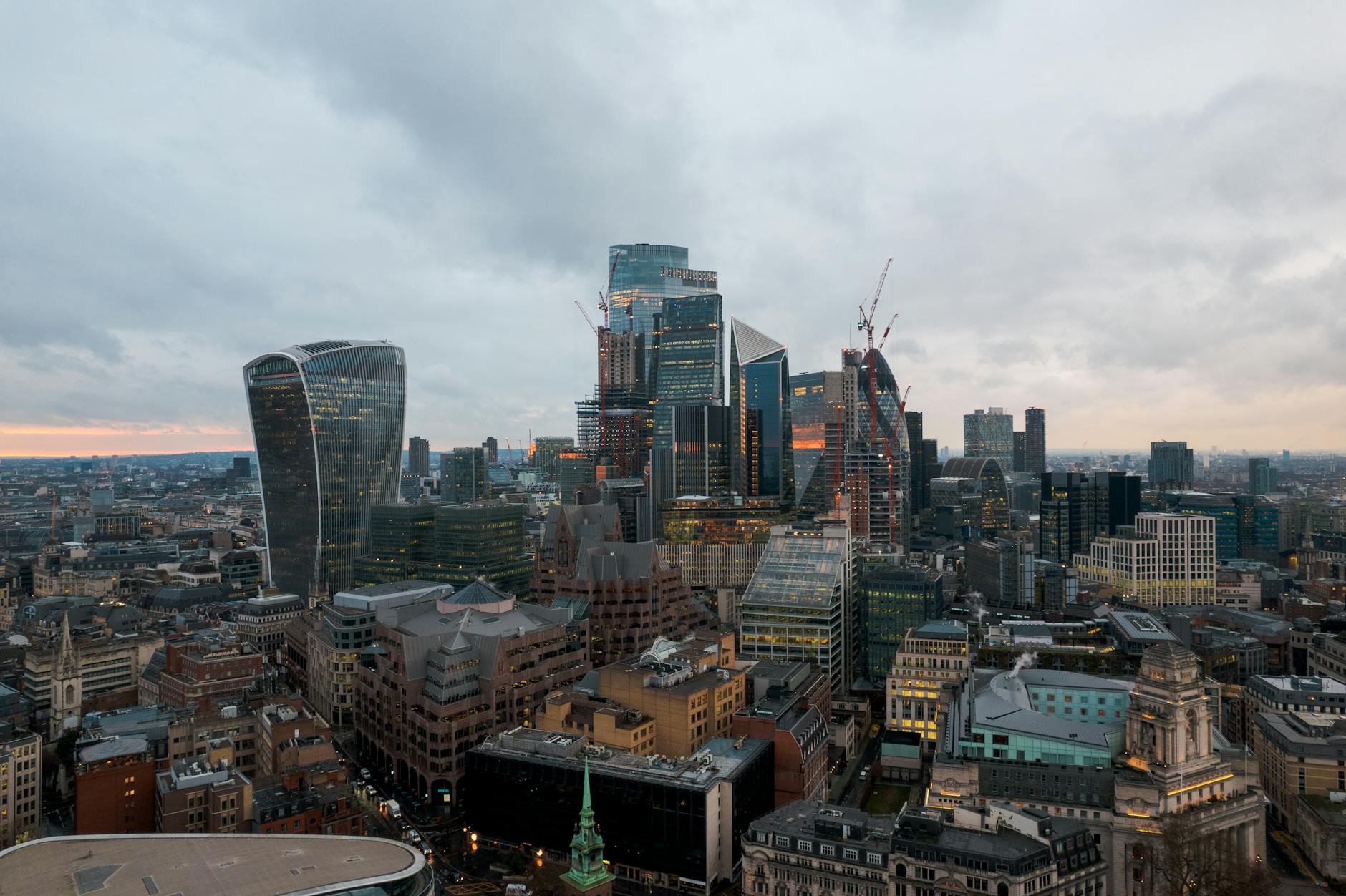 Panoramic view of London skyline