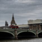 Westminster Bridge and Palace of Westminster panoramic view