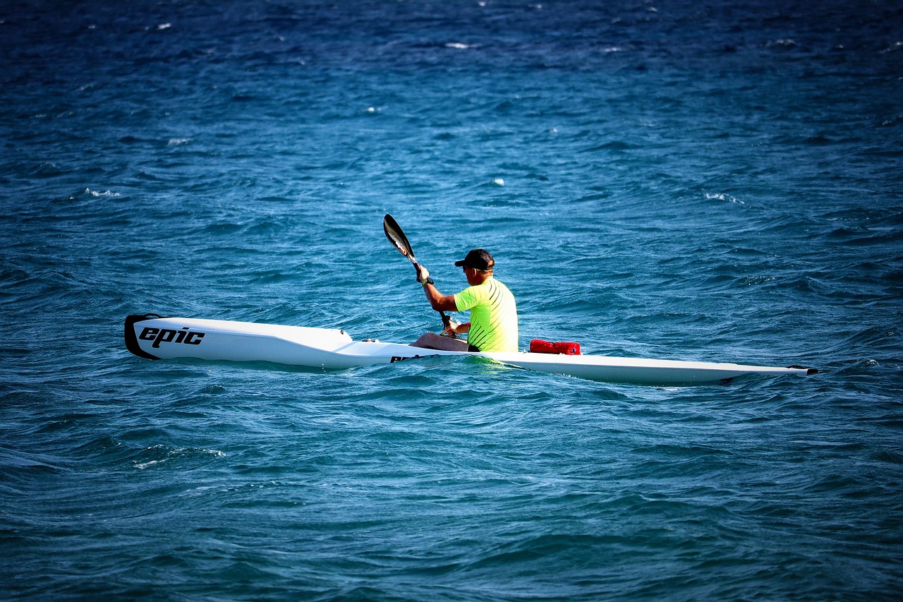 Kayak on the Mediterranean Sea for water sports