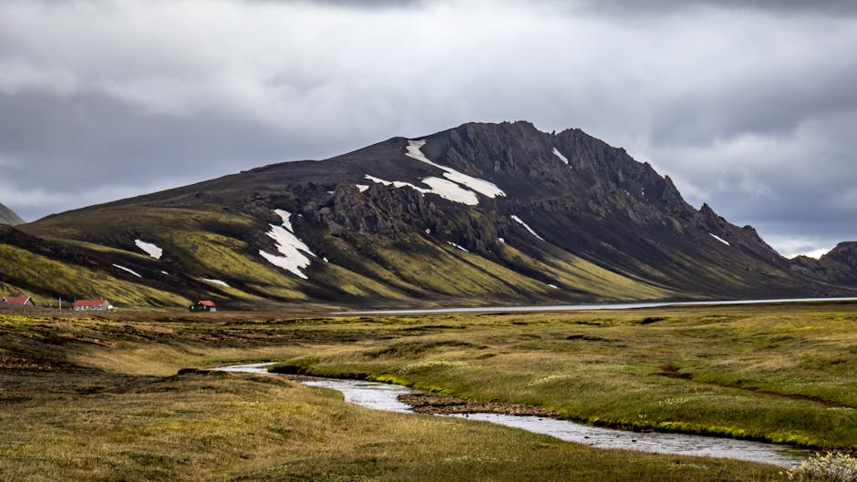 Colourful rhyolite mountains at Landmannalaugar Iceland
