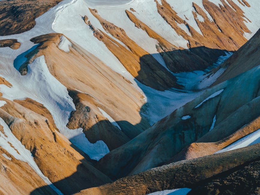 Rhyolite mountains colorful landscape