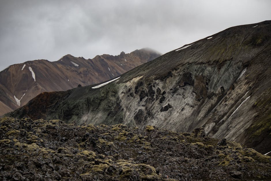 Iceland hiking trail highlands