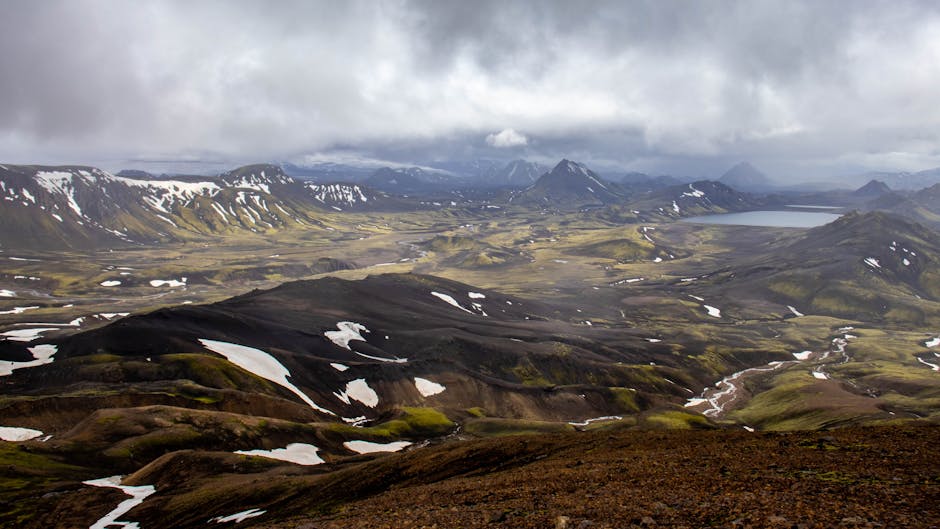 Iceland tent camping valley mountains