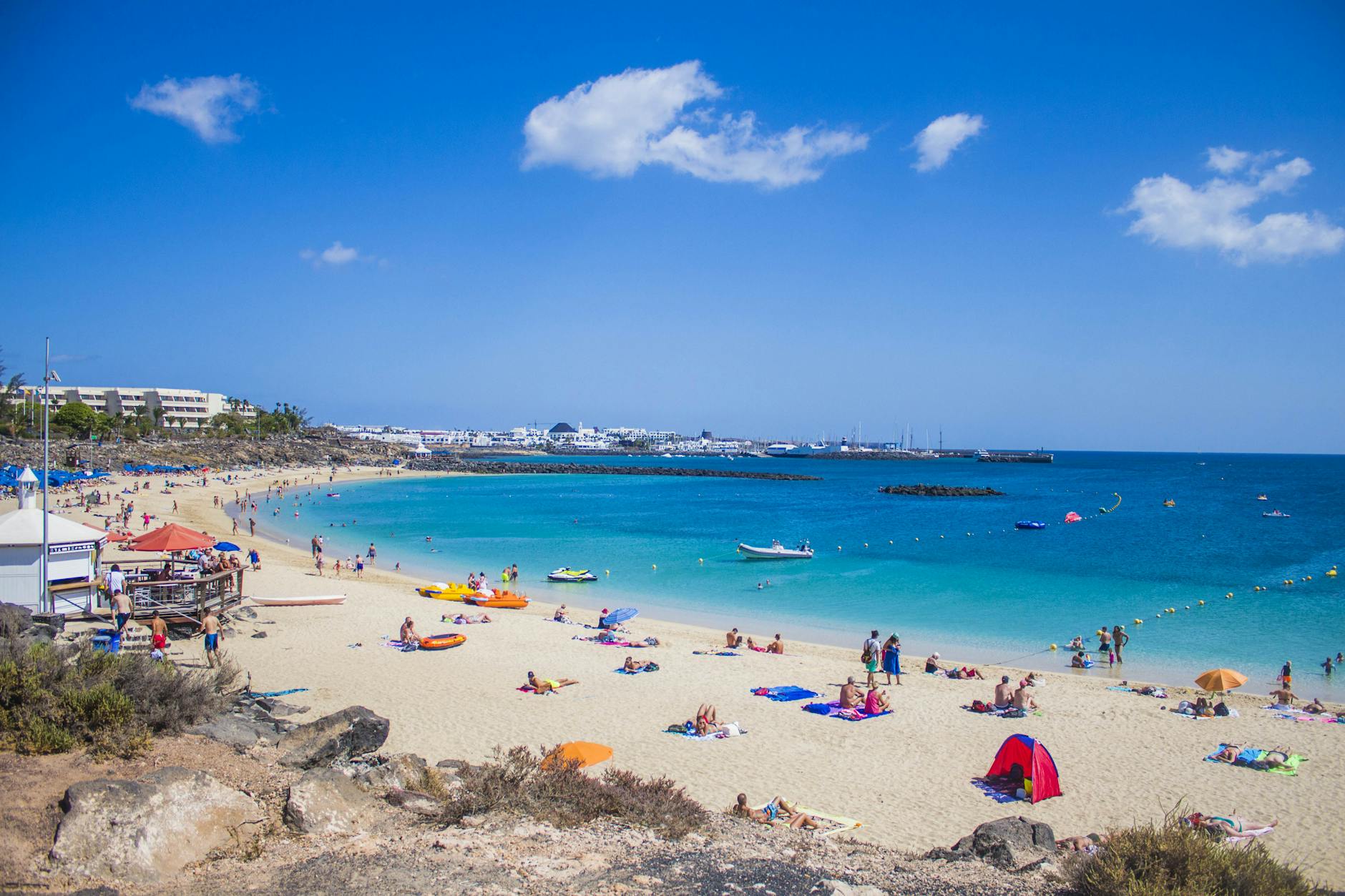 Black sand beach on the coast of Lanzarote